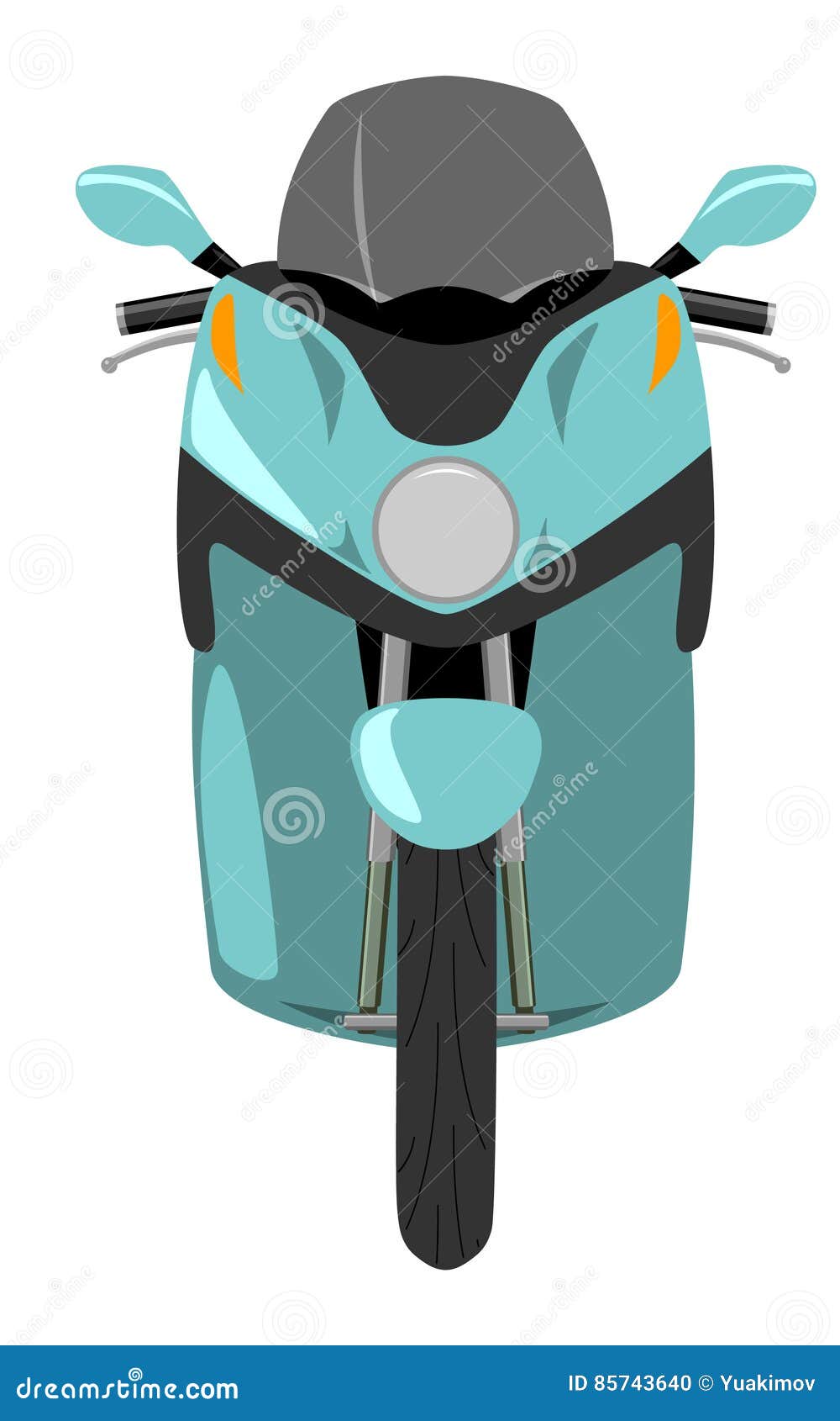 Scooter Front View Isolated Vector Illustration Stock Vector ...