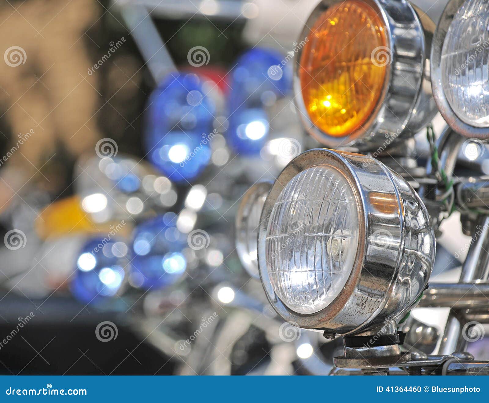 Scooter headlights. stock photo. Image of retro, mods - 41364460
