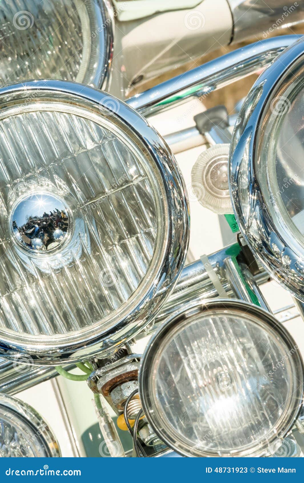 Scooter headlights stock image. Image of bike, headlamps - 48731923