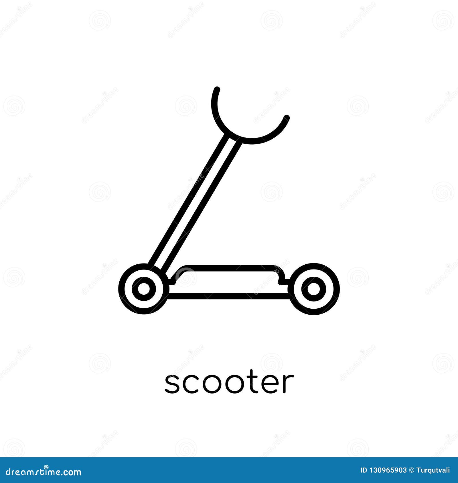 Scooter Icon from Collection. Stock Vector - Illustration of stroke ...