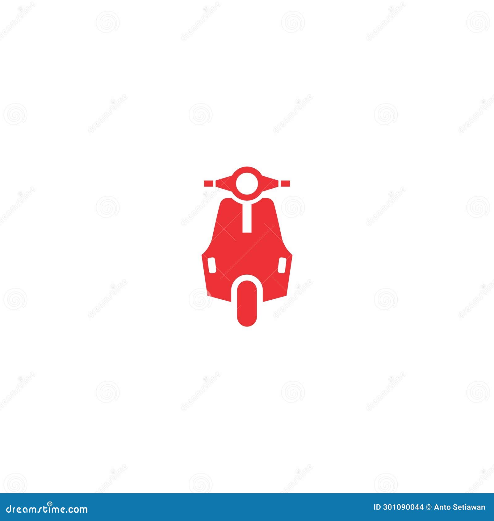 Scooter Icon Logo with Red Color Stock Vector - Illustration of machine ...