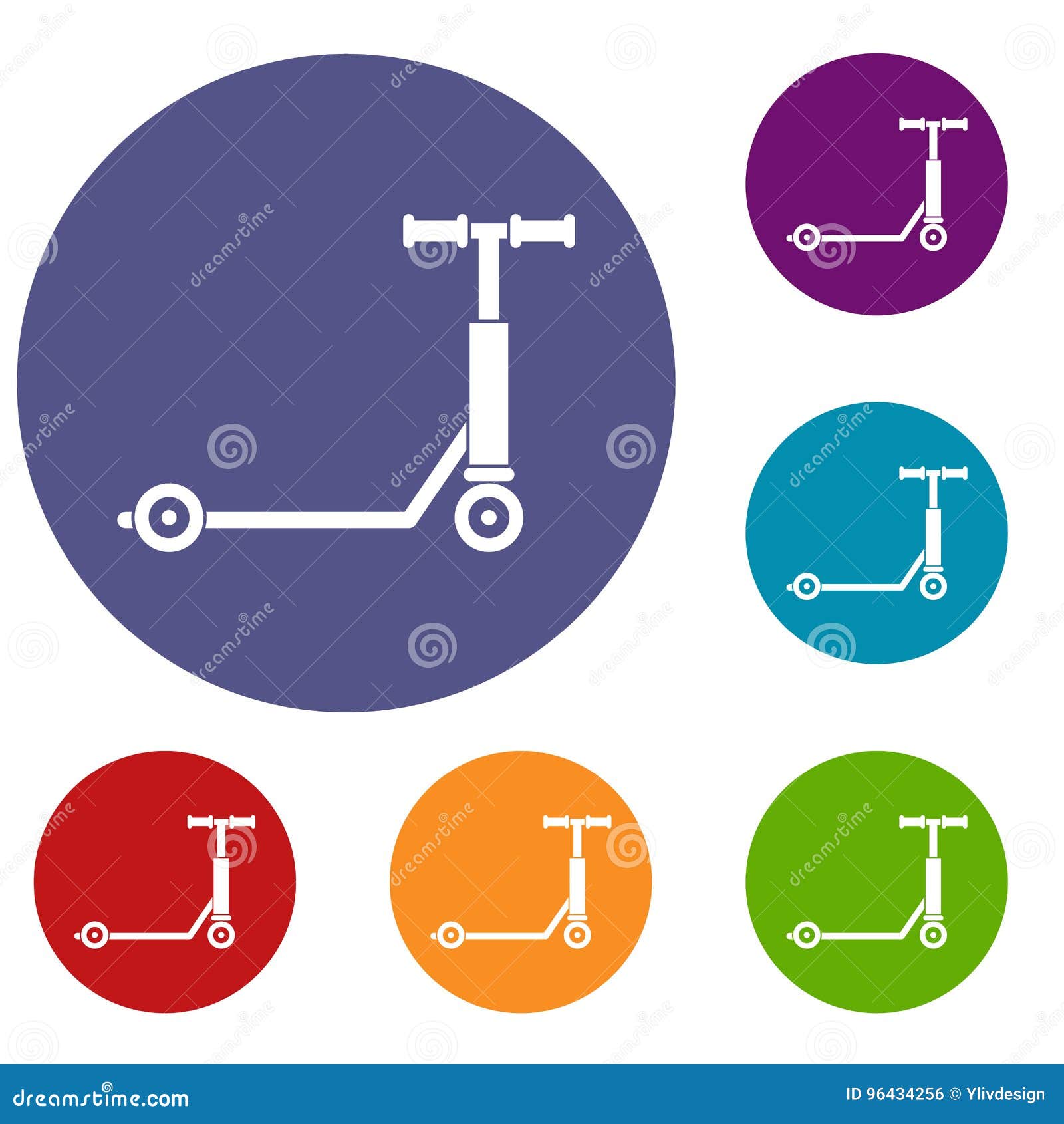 Scooter icons set stock vector. Illustration of collection - 96434256