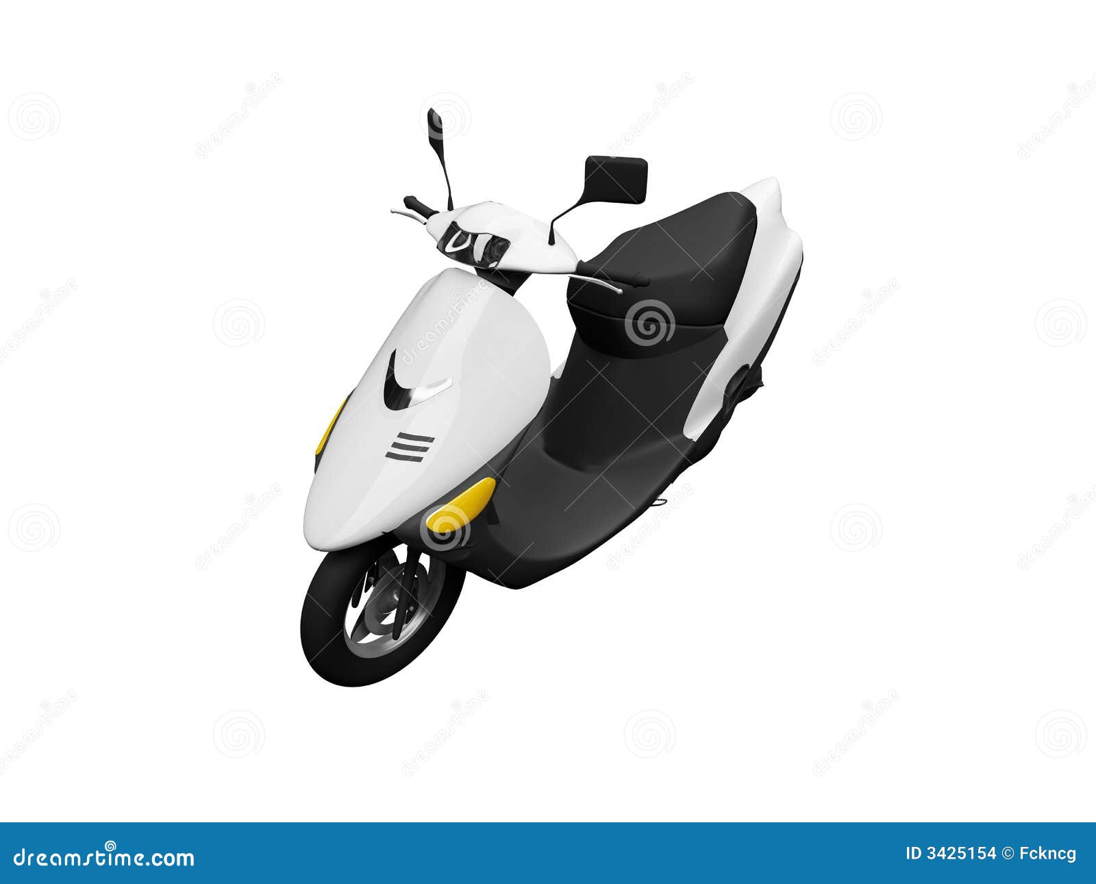 Scooter Isolated Front View Stock Illustration - Illustration of ...