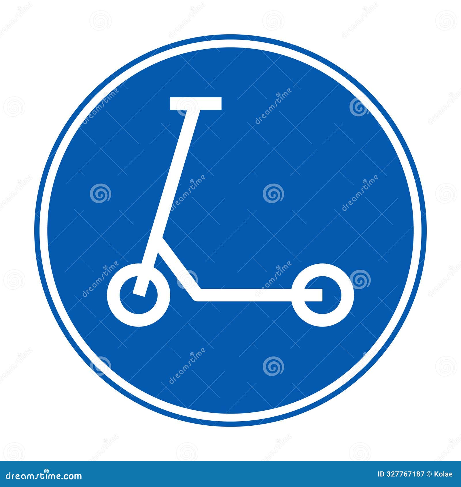 Scooter Lane Icon, Road Sign Stock Illustration - Illustration of ...