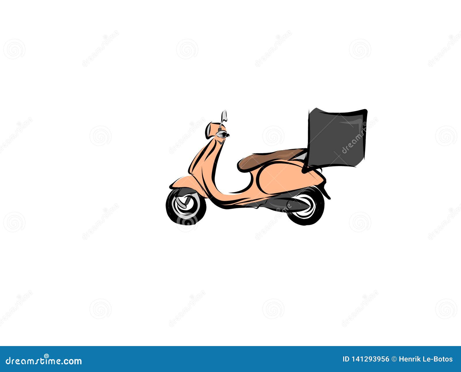 Scooter Logo Illustration for Delivery and Couriers Stock Illustration ... Scooter Logo Illustration for Delivery and Couriers Stock Illustration ...