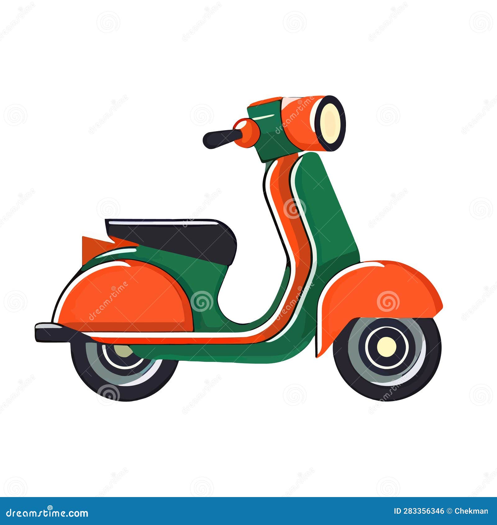 Scooter Logo. Motorcycle Symbol in Flat Style. Scooter Icon Isolated ...
