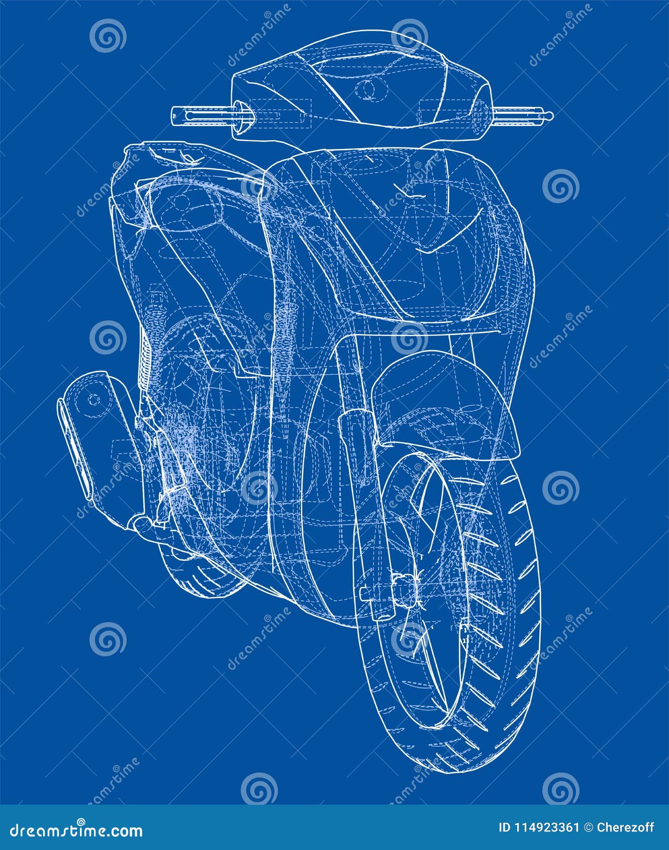 Scooter Outline Concept. Vector Stock Vector - Illustration of graphic ...