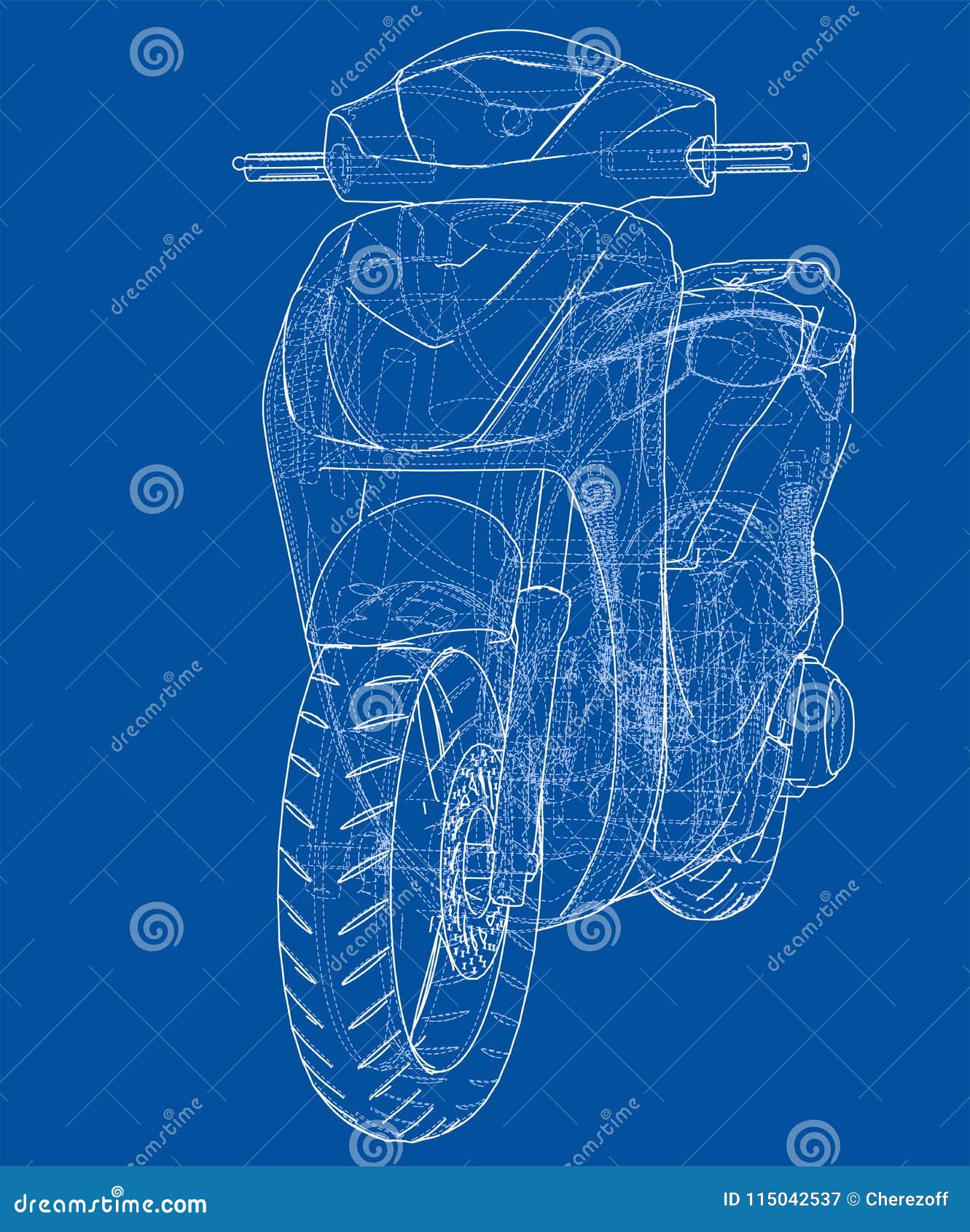 Scooter Outline Concept. Vector Stock Vector - Illustration of ...