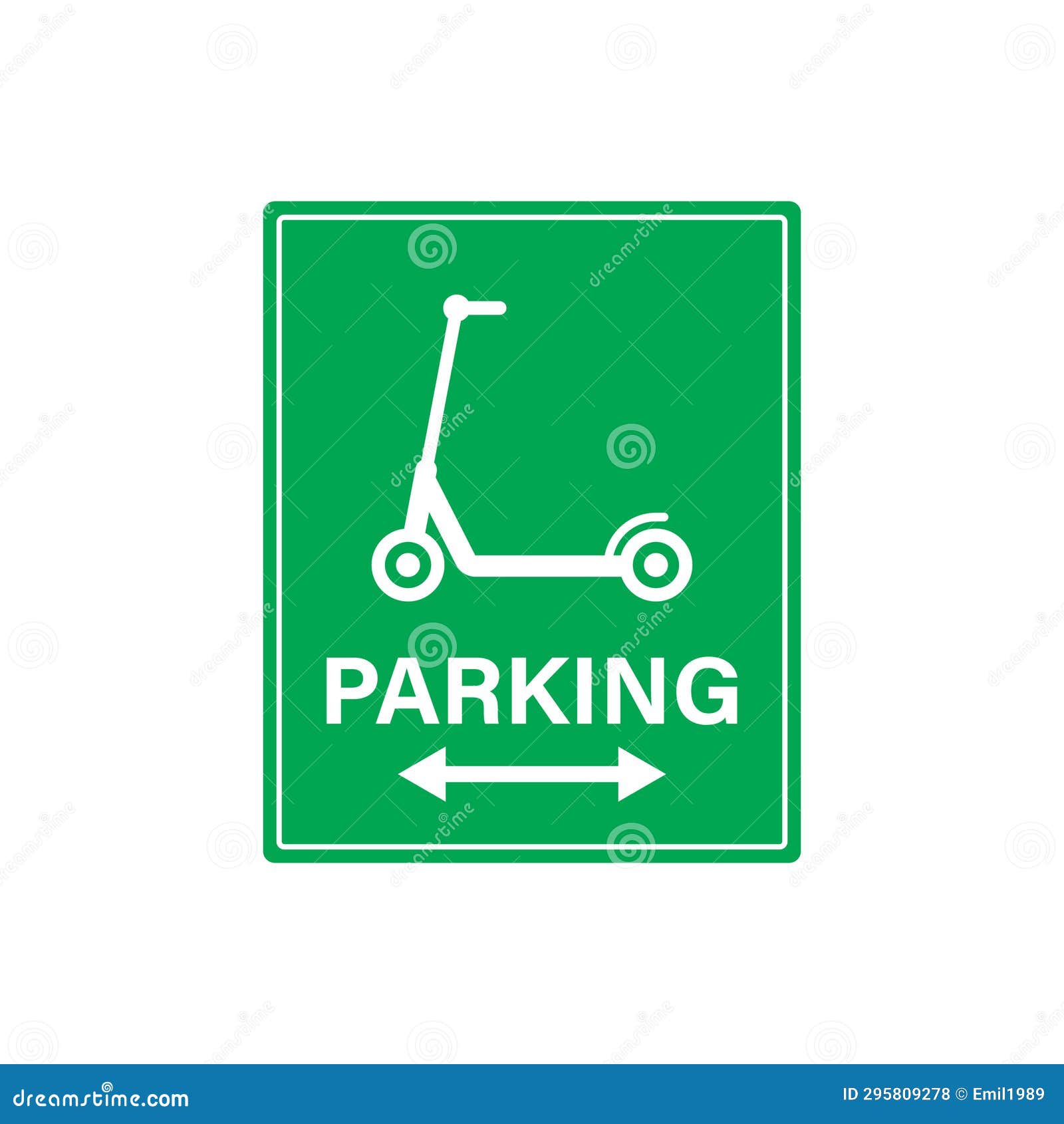Scooter Parking Sign Icon Simple Design. Stock Illustration ...