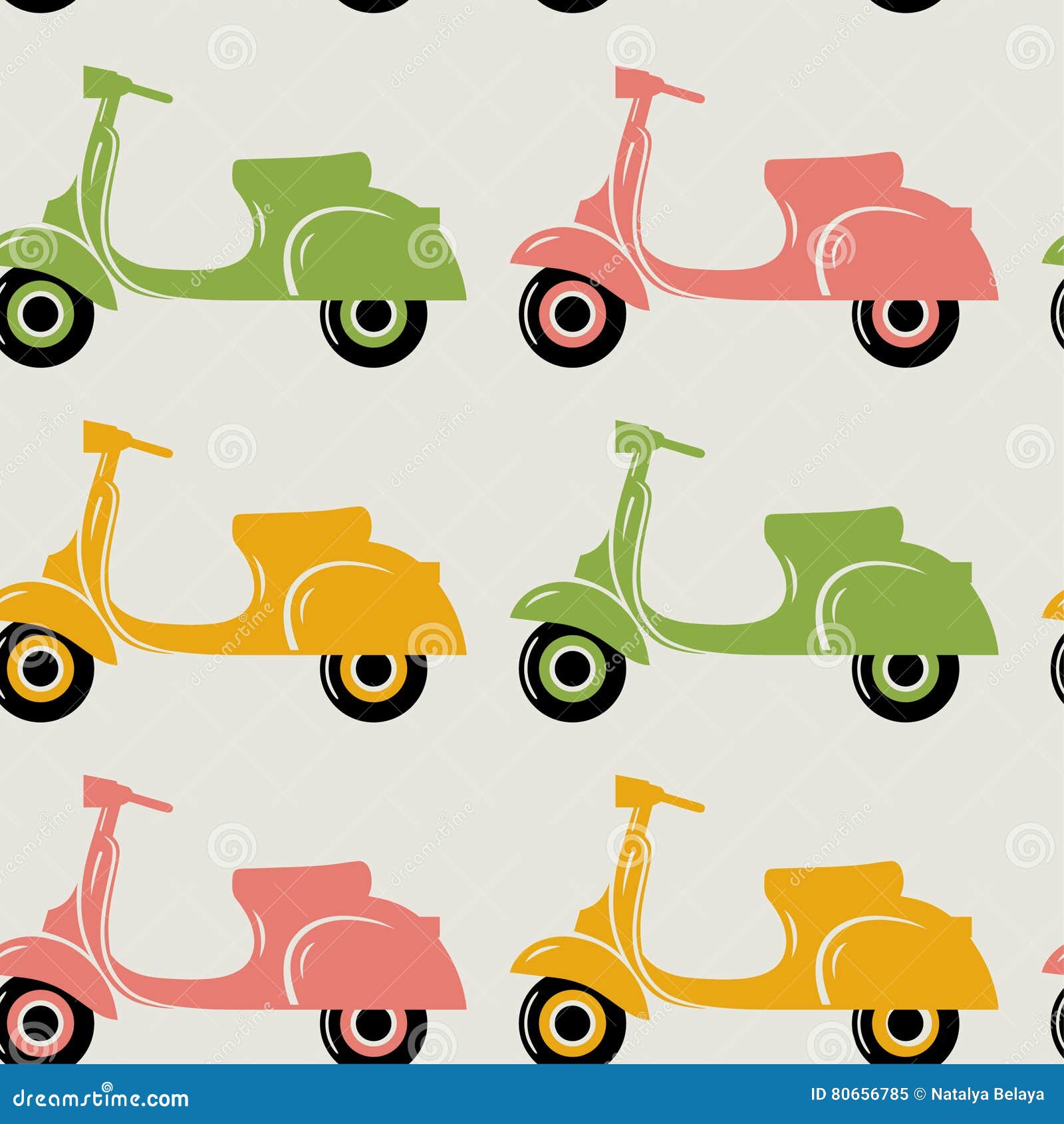 Scooter_pattern stock vector. Illustration of vintage - 80656785