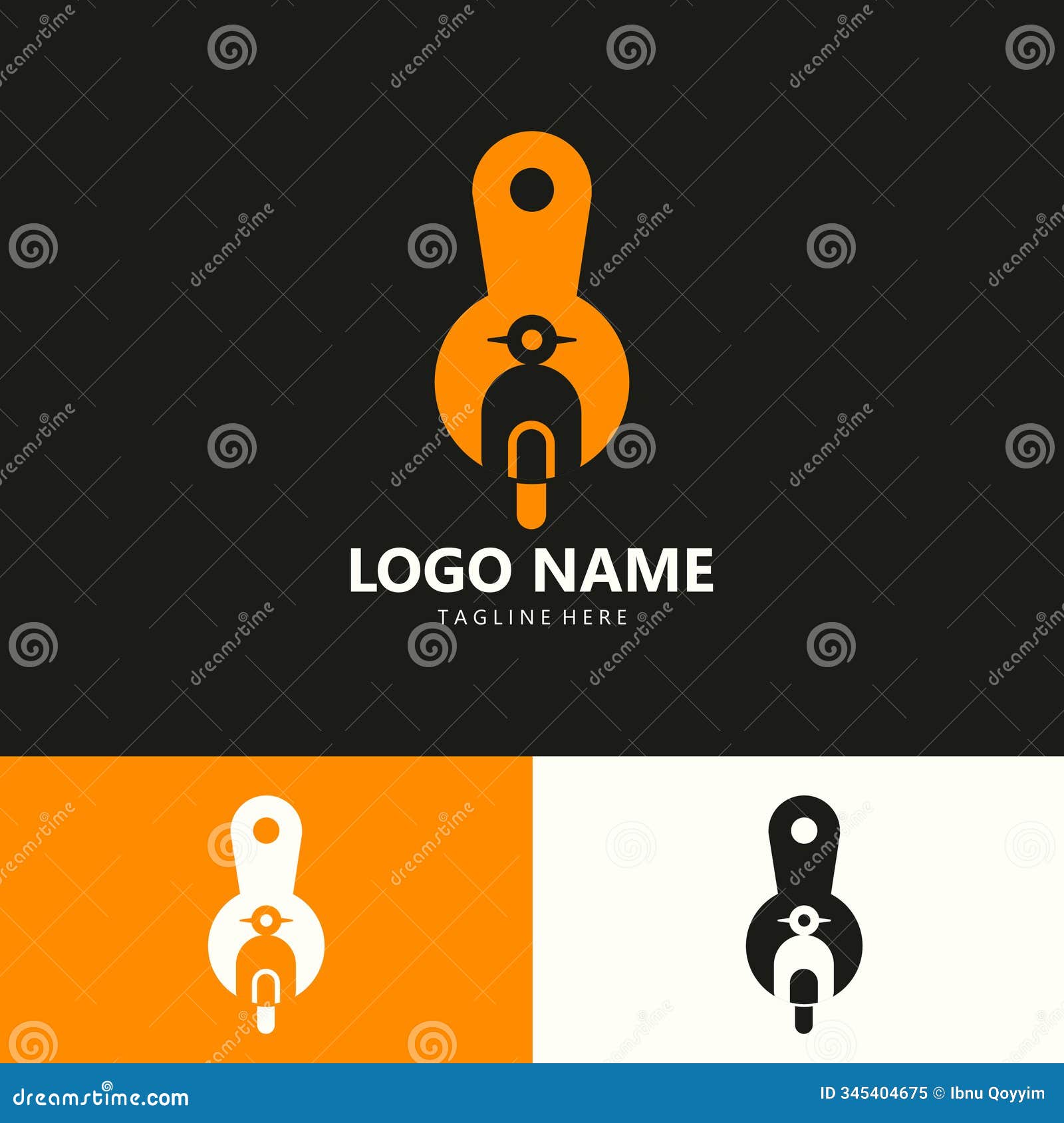 Scooter Repair Logo Design Vector Stock Illustration - Illustration of ...