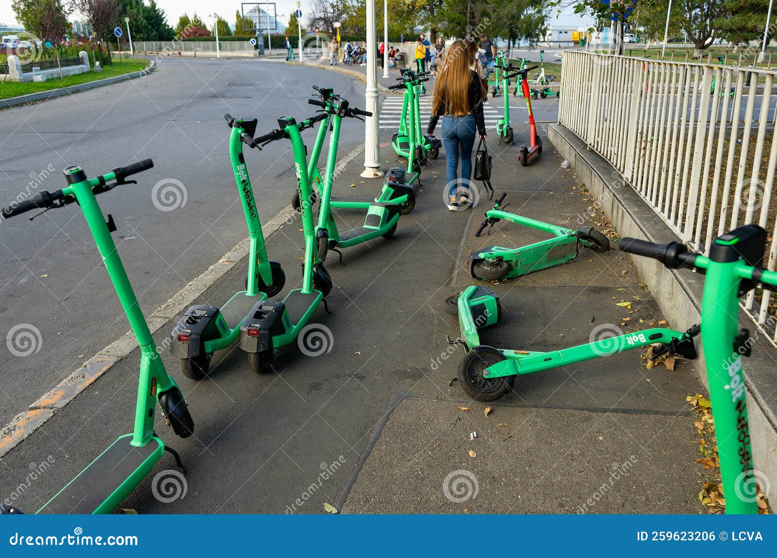 Scooter-sharing System in Bucharest, Romania Editorial Photo - Image of ...