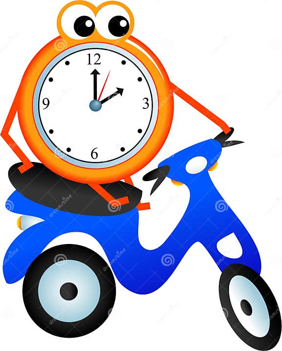 Scooter time stock illustration. Illustration of moped - 7487587
