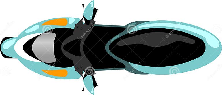 Scooter top view stock vector. Illustration of fast, journey - 73419048