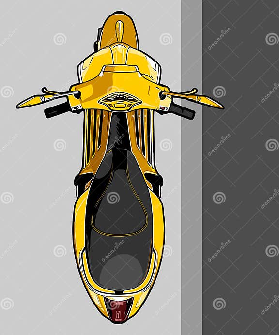 Scooter top view stock vector. Illustration of bike - 264238411