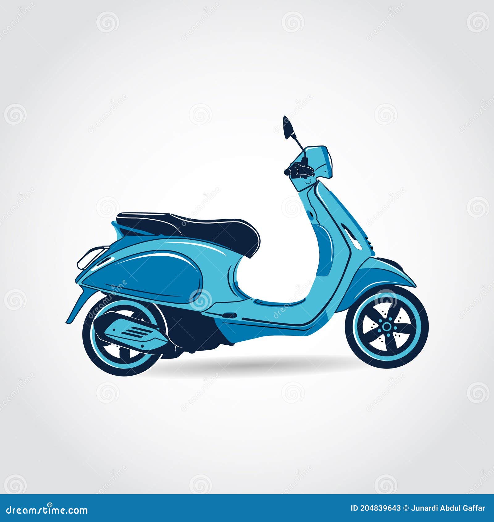 Scooter Vector. Blue Color. Illustrator Eps.10 Stock Vector ...