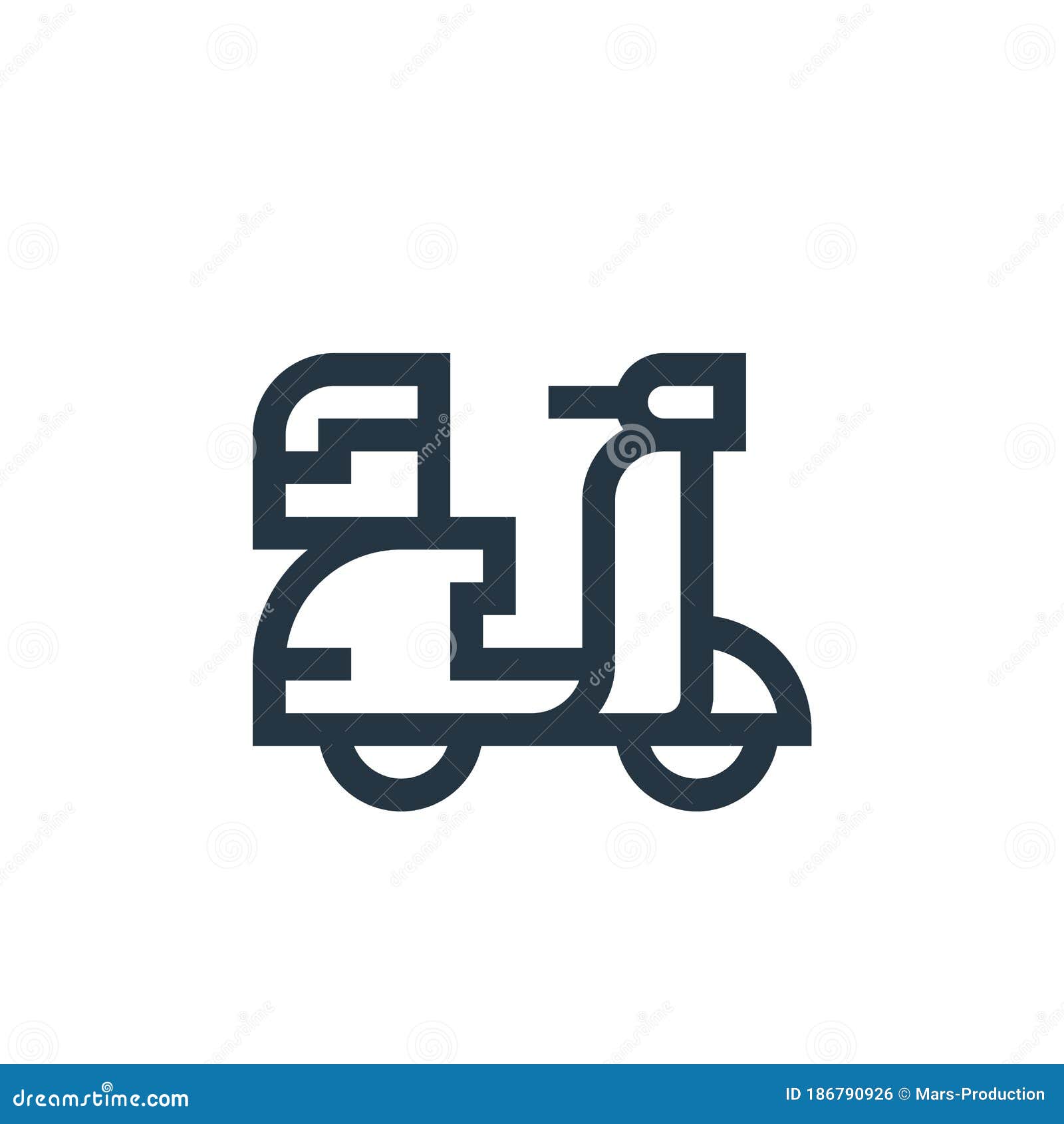 Scooter Vector Icon. Scooter Editable Stroke. Scooter Linear Symbol for ...