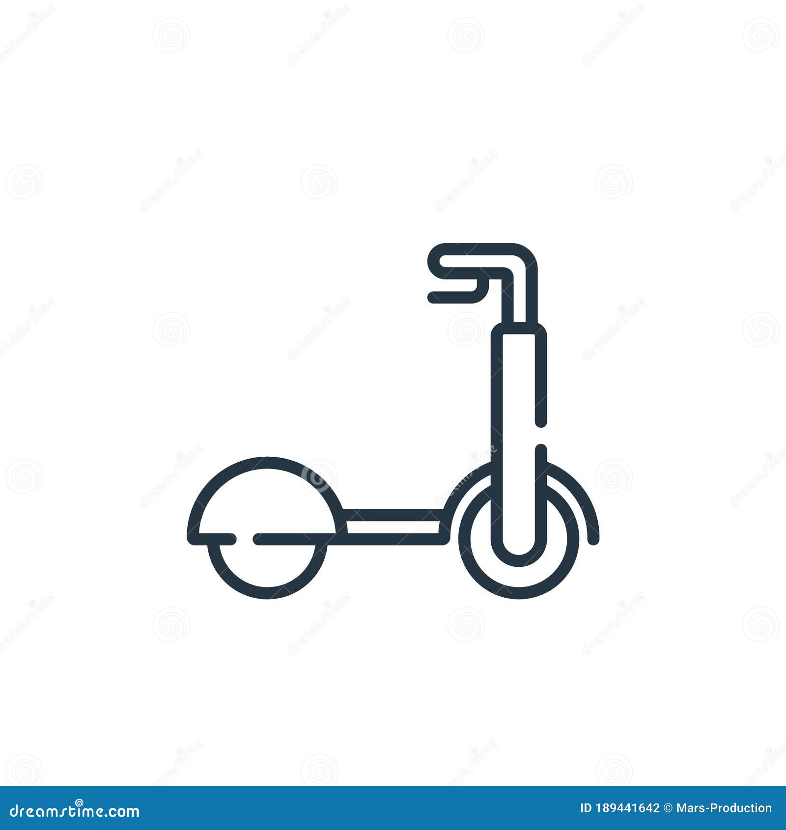 Scooter Vector Icon Isolated on White Background. Outline, Thin Line ...