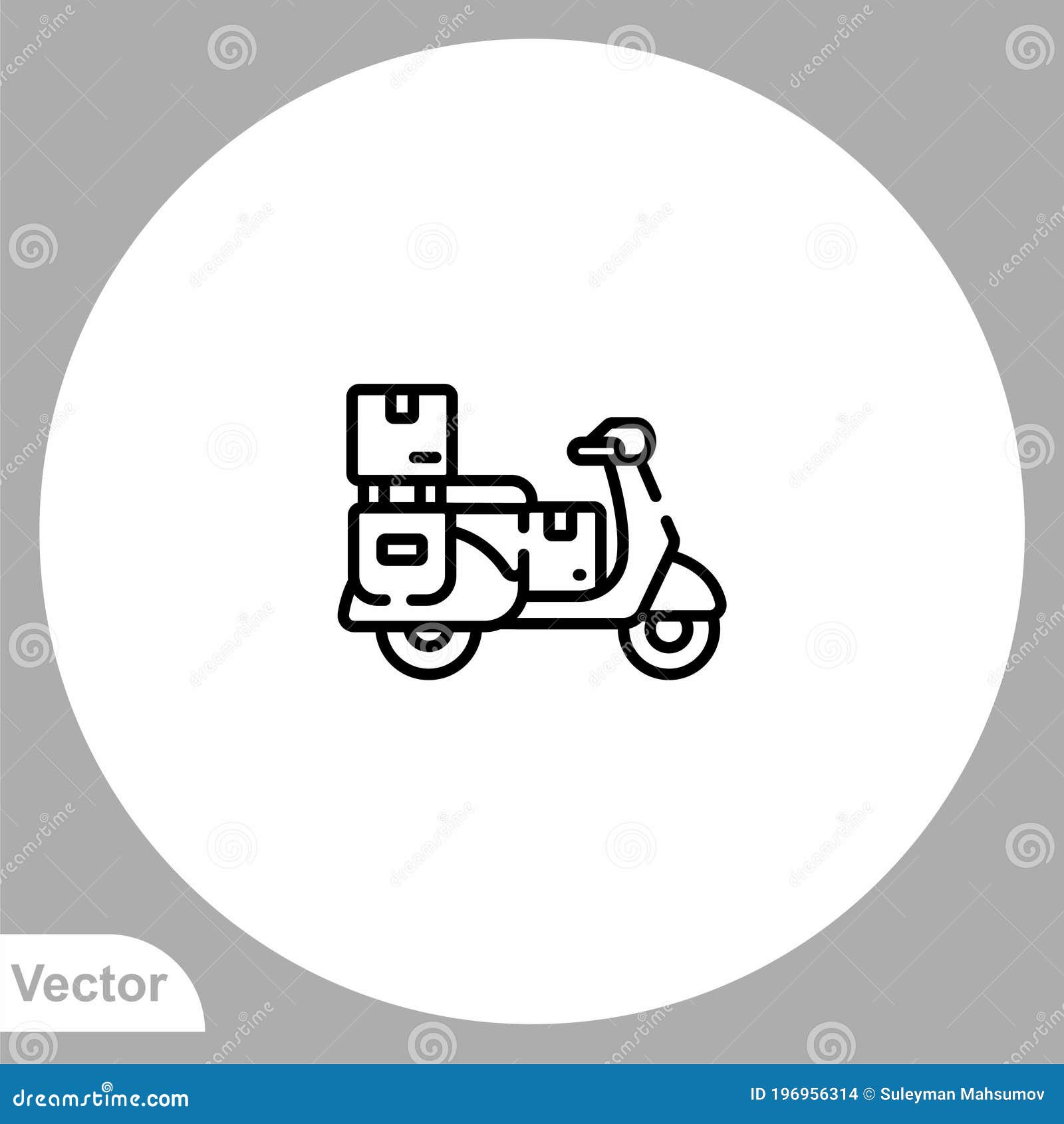 Scooter Vector Icon Sign Symbol Stock Vector - Illustration of electric ...