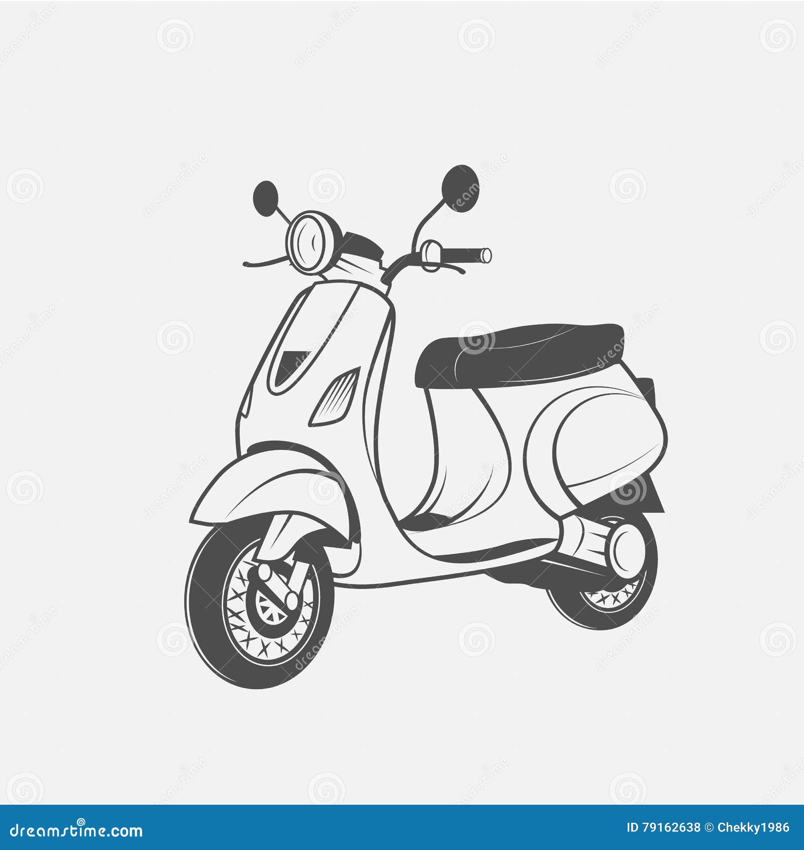 Scooter vector image stock vector. Illustration of side - 79162638