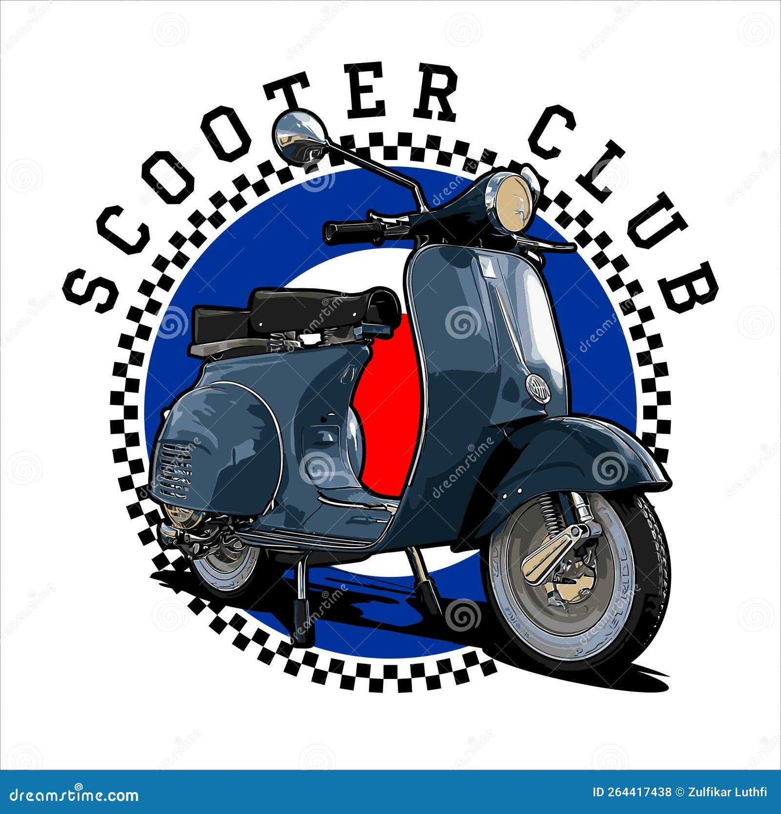 Scooter for graphic design stock vector. Illustration of design - 264417438