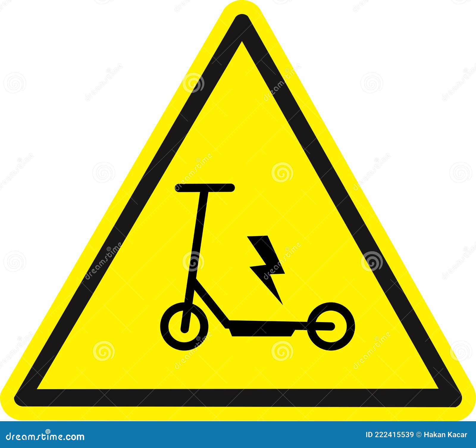 Scooter Warning Signs. Vector Stock Vector - Illustration of background ...