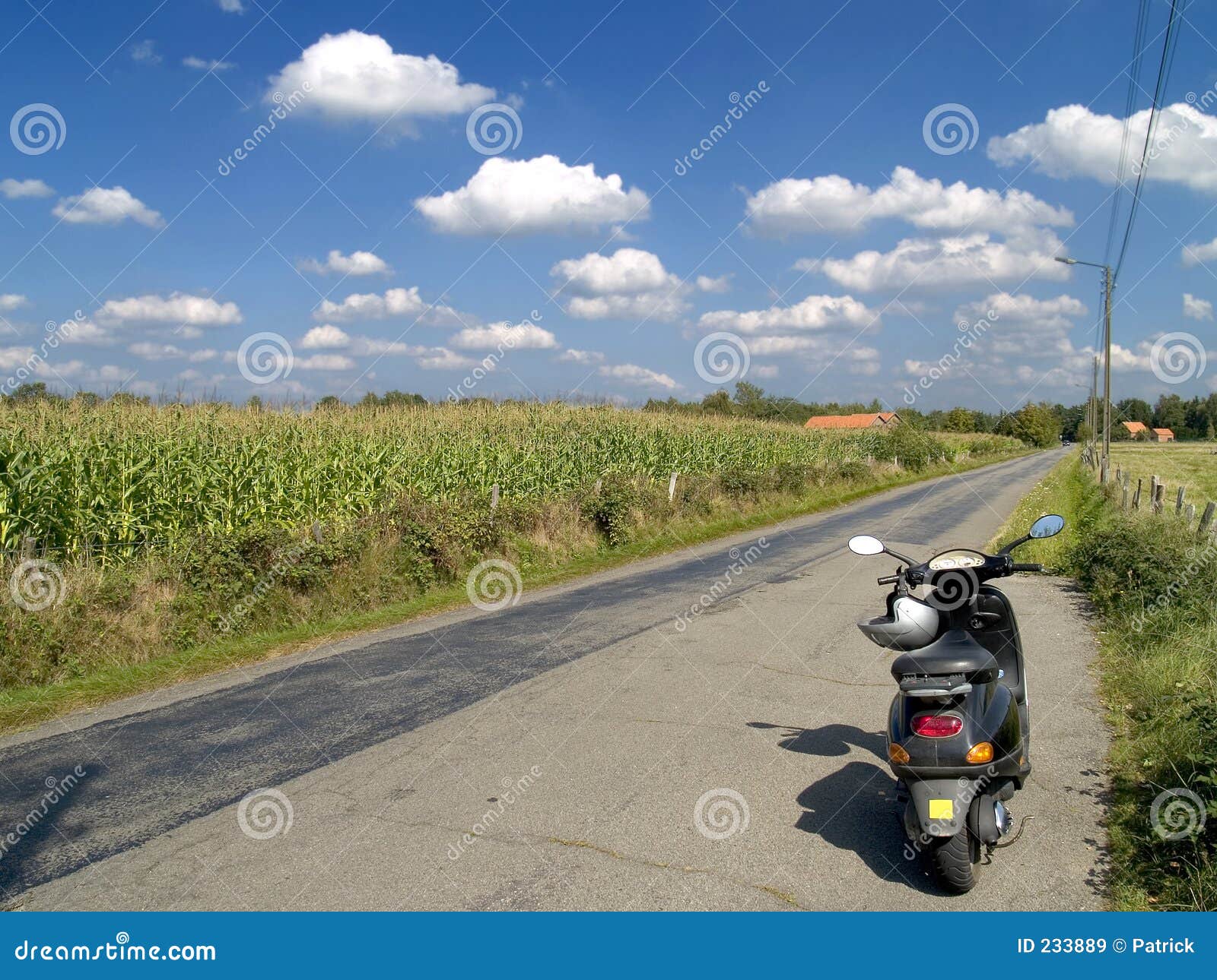 Scootering. stock image. Image of electricity, field, scooter - 233889