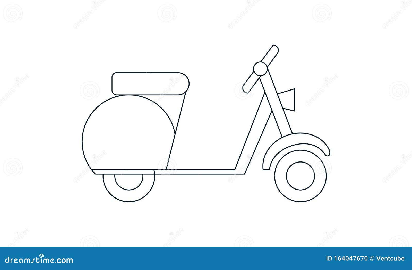 Scooty Icon Flat Style Vector Illustration. Stock Illustration ...
