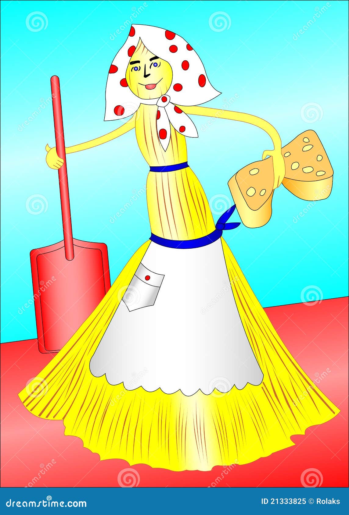 Scopa divertente illustrazione vettoriale. Illustrazione di scopa ...