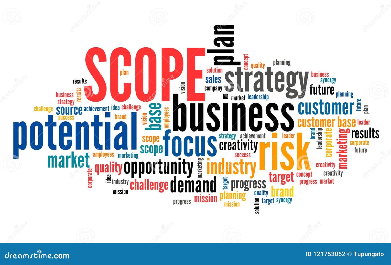 Scope in business stock illustration. Illustration of marketing - 121753052