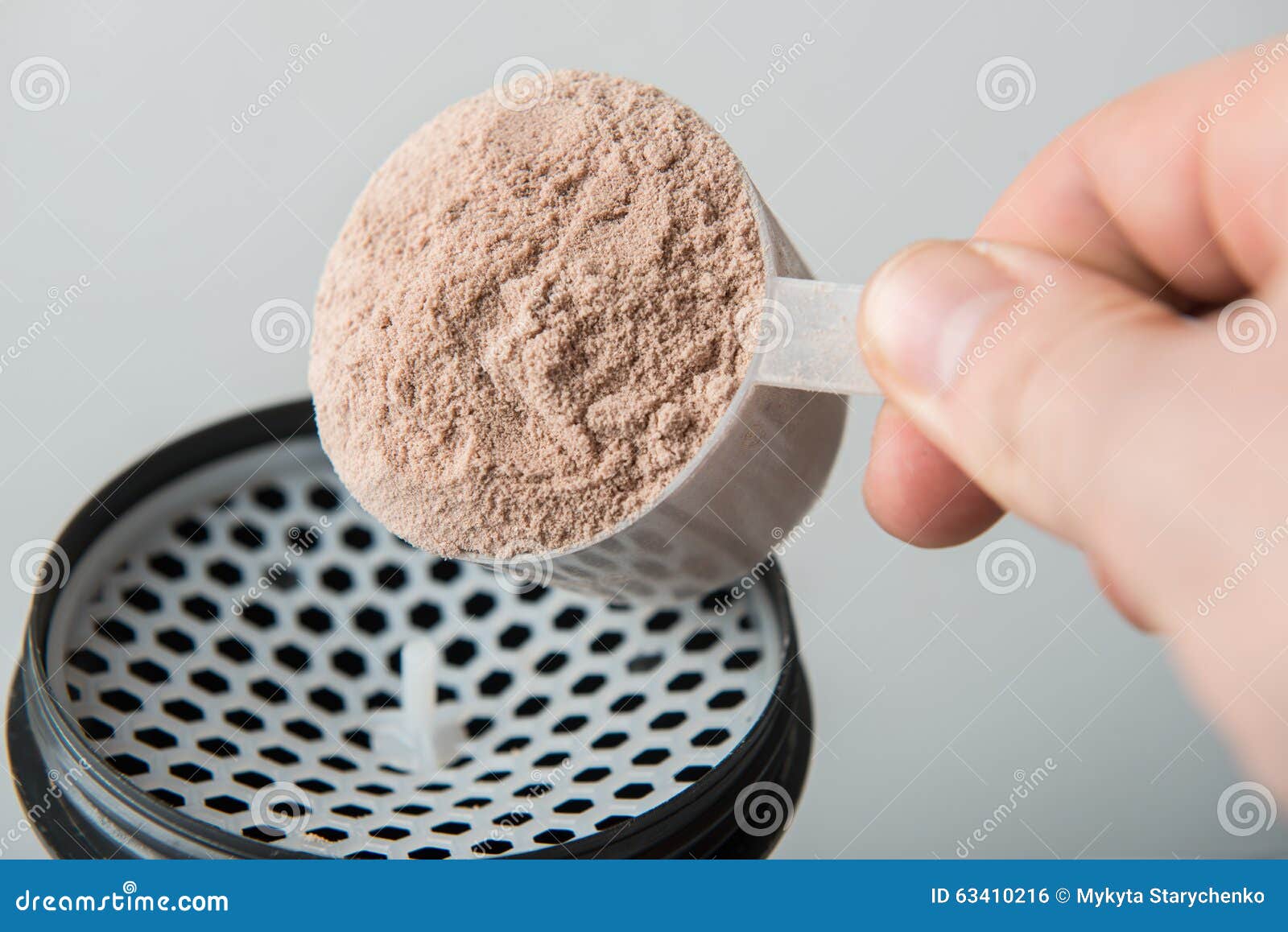 Scope of Chocolate Whey Isolate Protein Next To the Translucent Protein ...