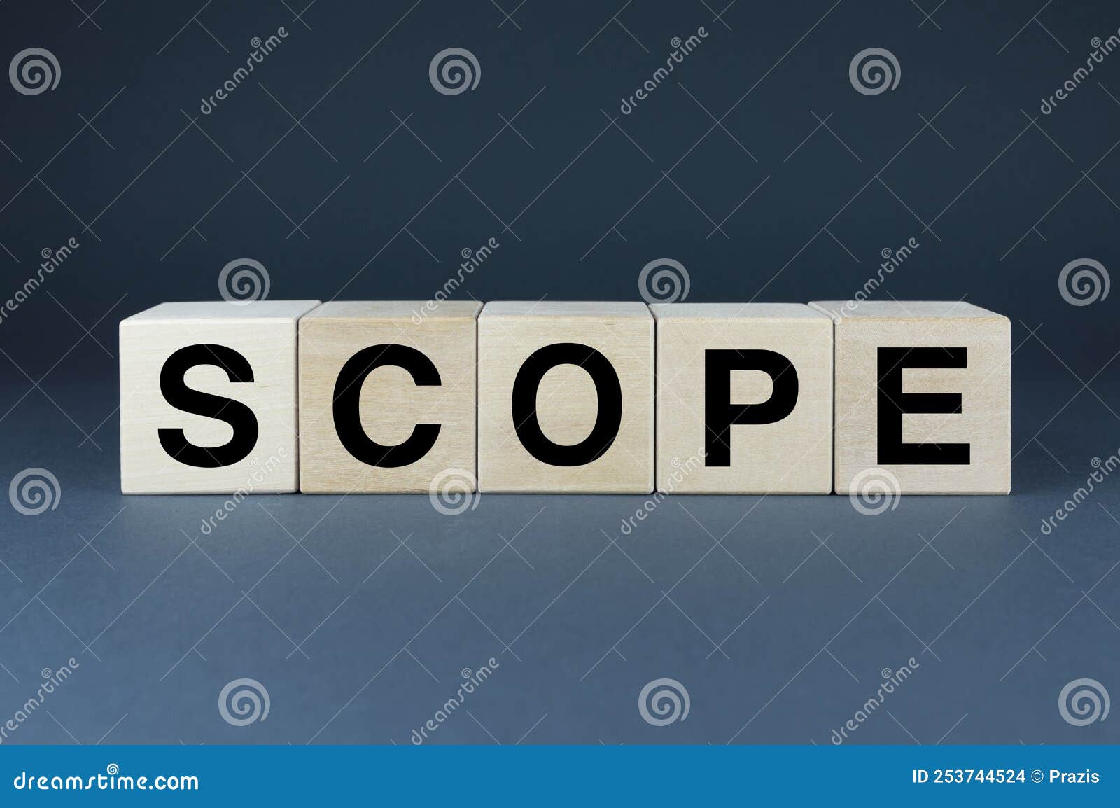 Scope. Cubes Form the Word Scope Stock Photo - Image of procedure ...