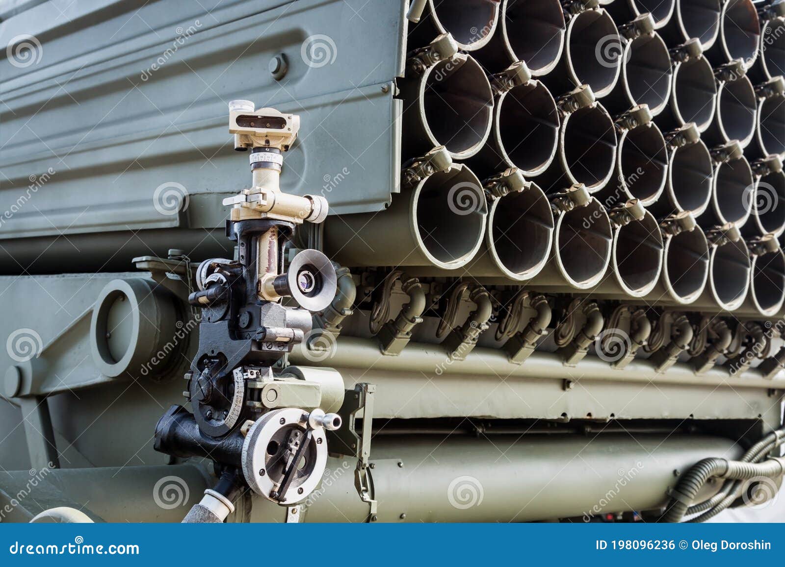 Scope and Gun Carriages Multiple Launch Rocket System Weapons Stock ...