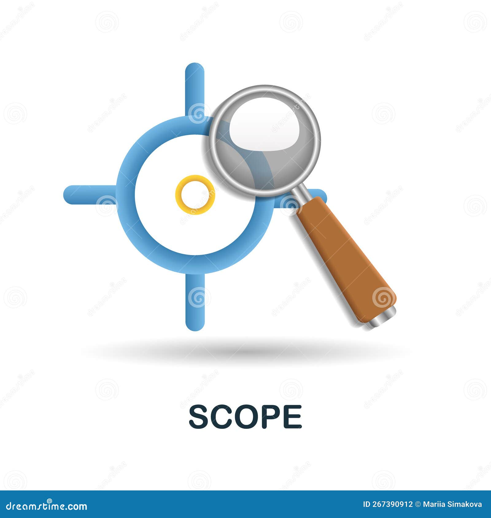 Scope Icon. 3d Illustration from Performance Collection Stock Vector ...