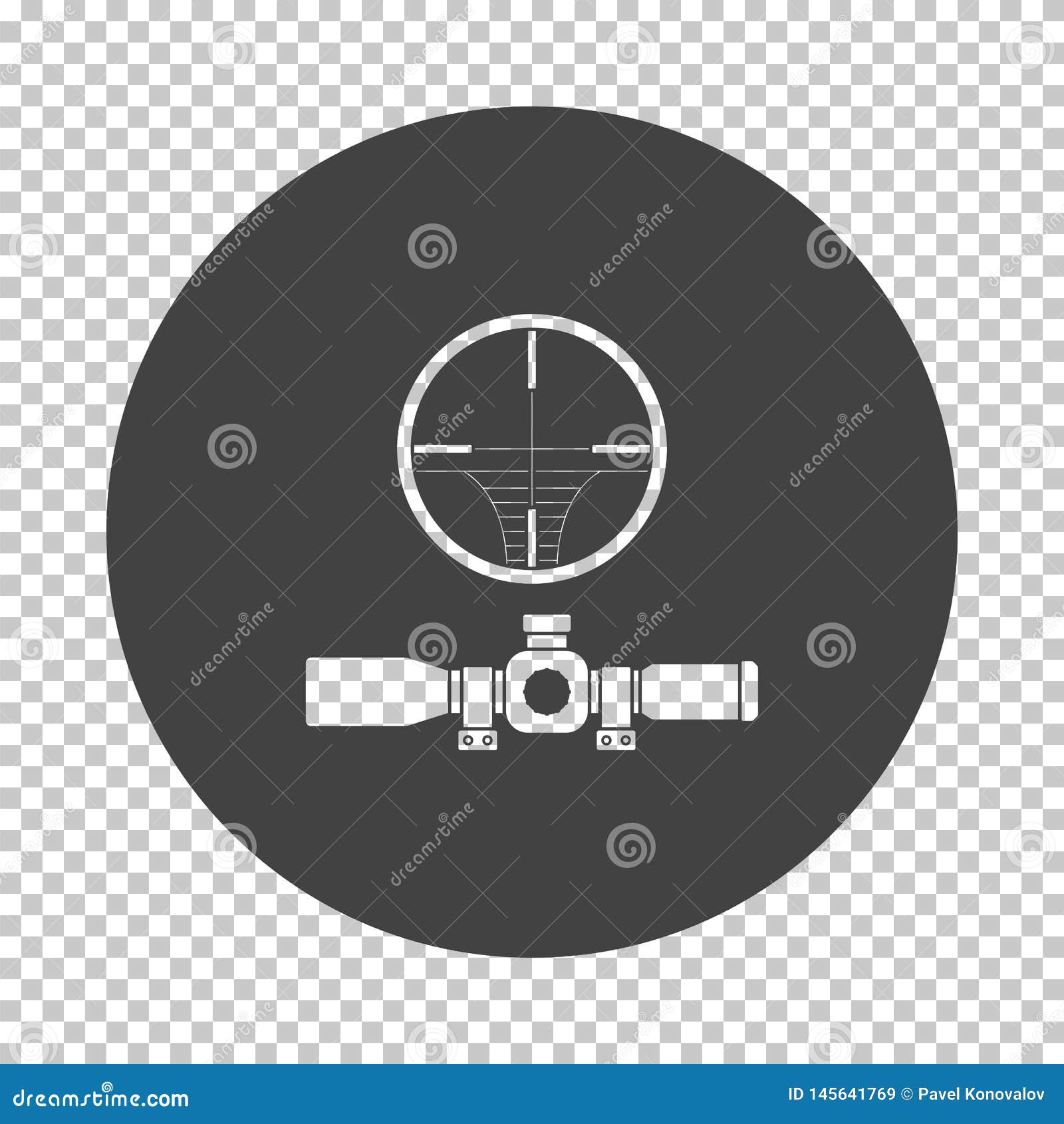 Scope icon stock vector. Illustration of precision, hunt - 145641769