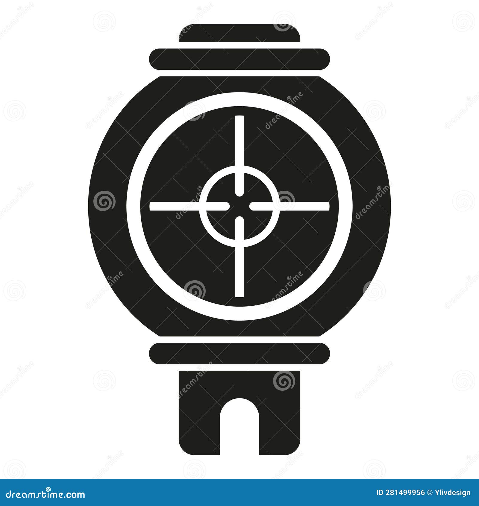 Scope Icon Simple Vector. Rifle Gun Stock Vector - Illustration of ...