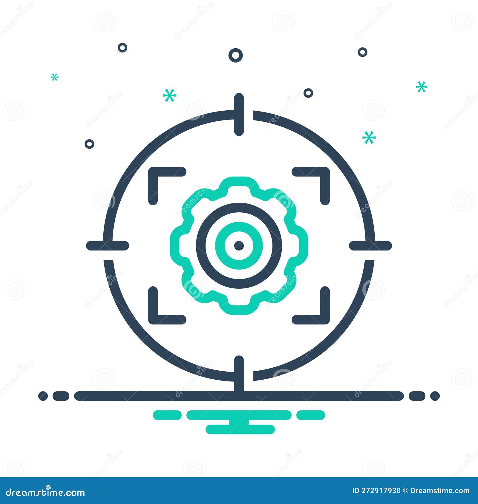 Mix Icon for Scope, Target and Aim Stock Vector - Illustration of sign ...