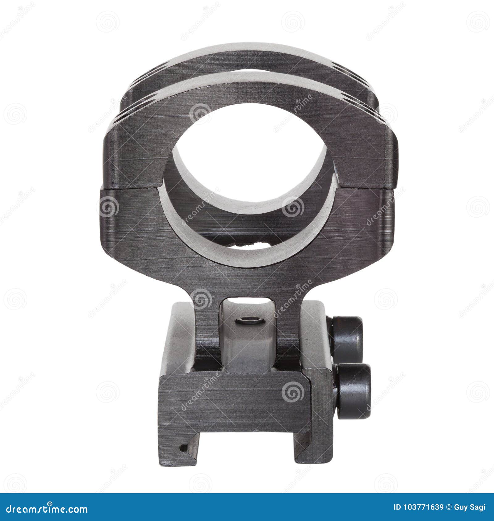 Scope mount front view stock image. Image of grey, isolated - 103771639