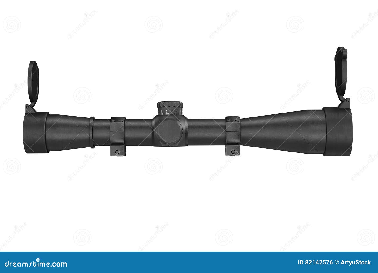 Scope Optical Equipment, Side View Stock Illustration - Illustration of ...