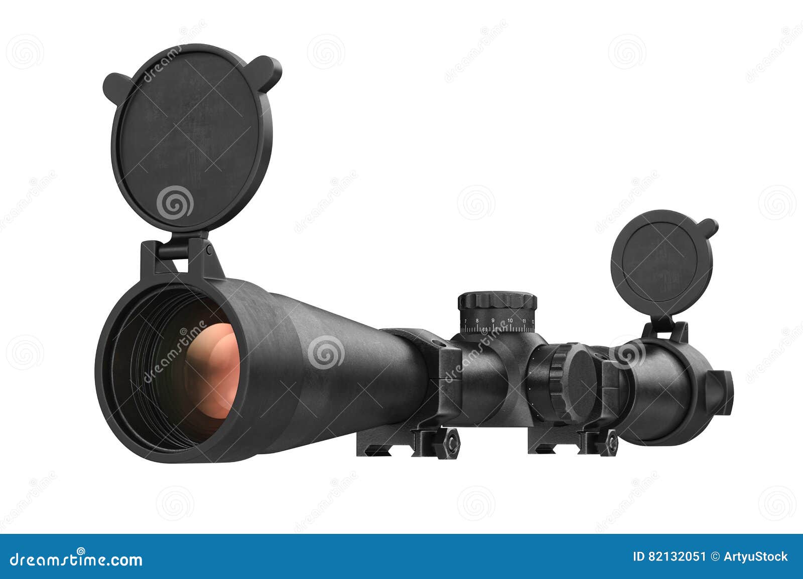 Scope optical weapon stock illustration. Illustration of firearm - 82132051
