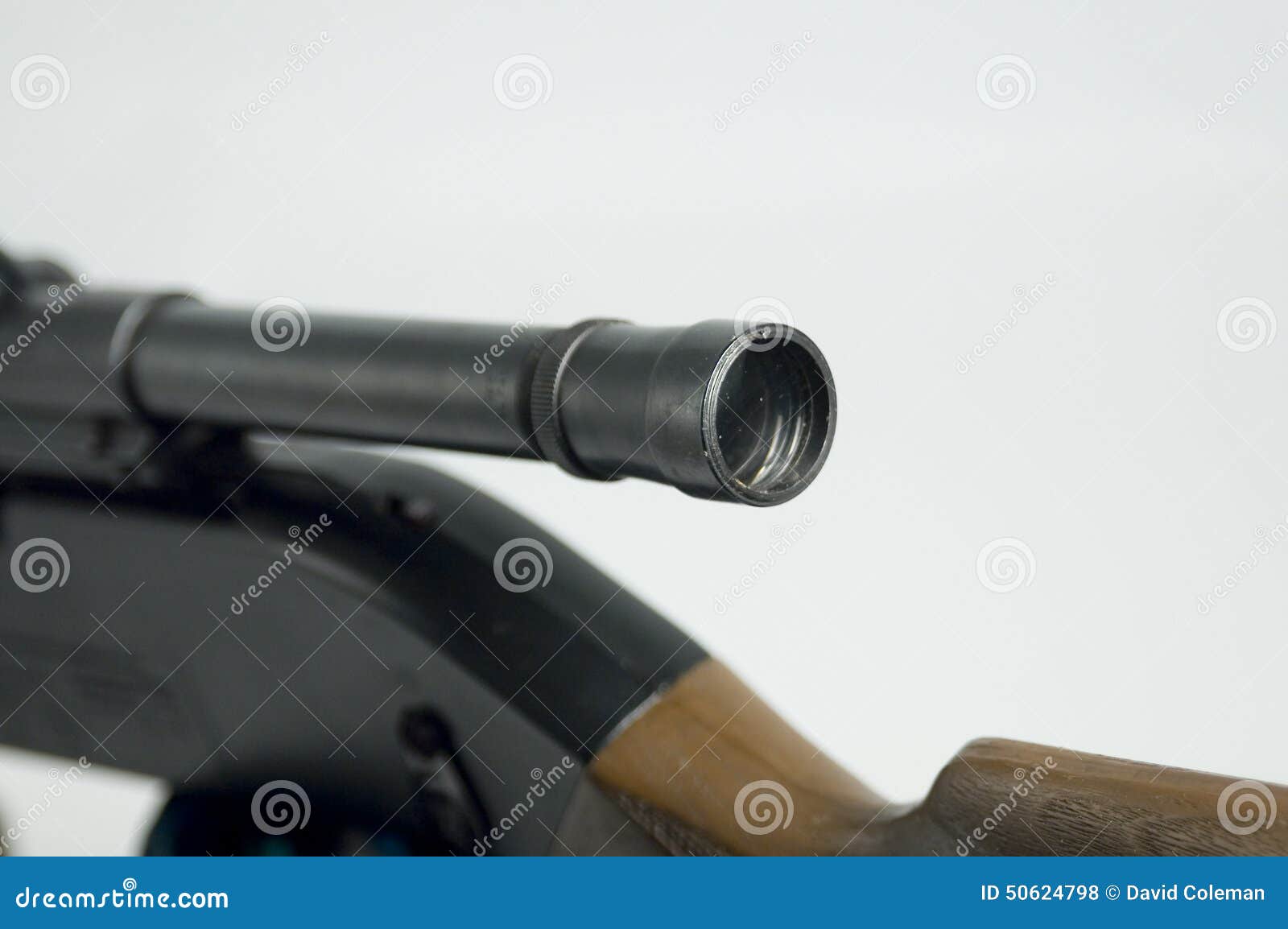 Scope and rifle stock photo. Image of small, sport, glass - 50624798