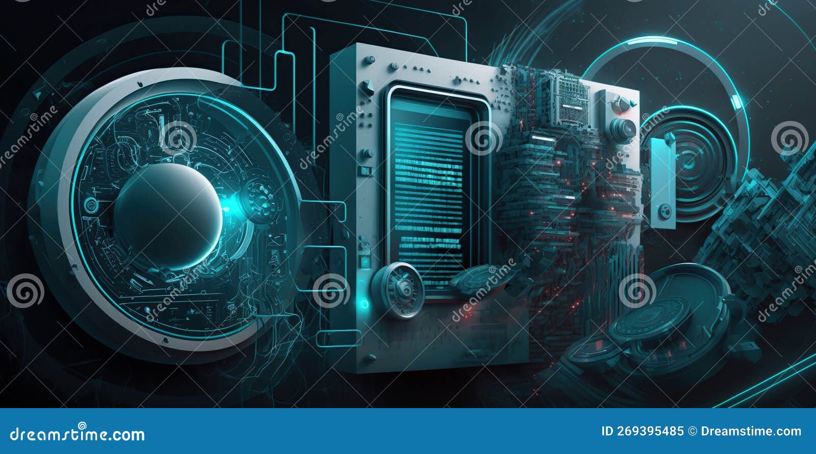 Scope Scanning and Data Processing Background Created with Generative ...