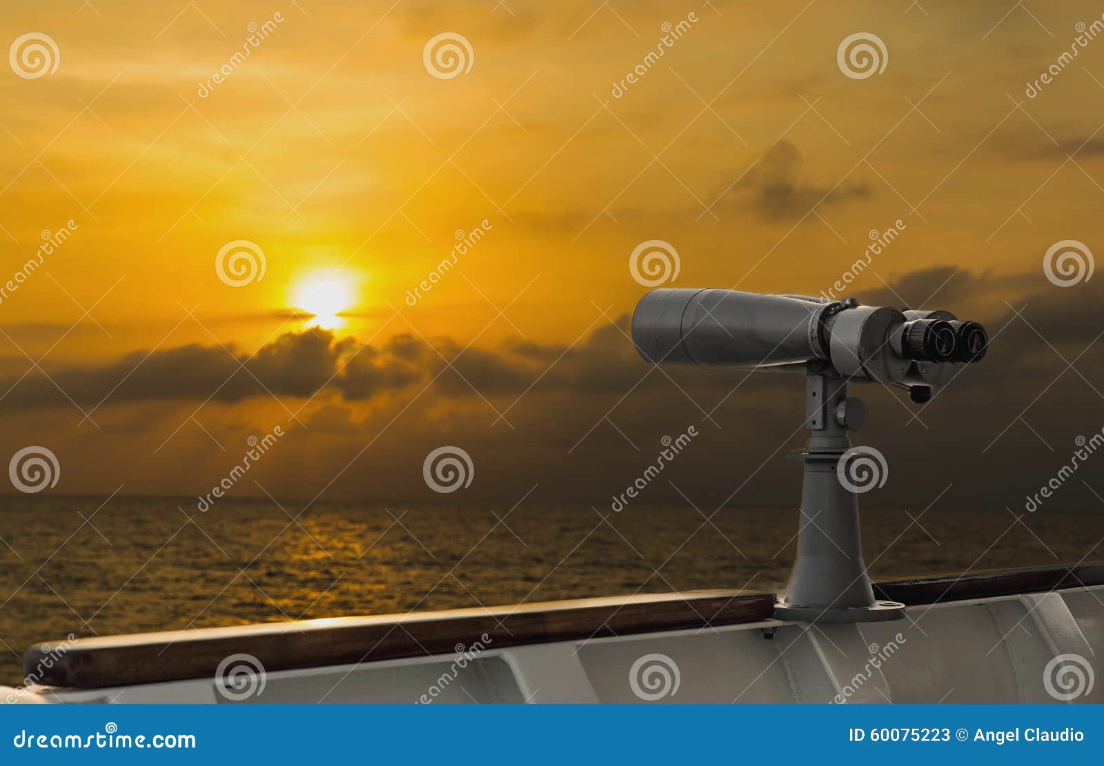 Scope on a Ship for the Lookout Stock Image - Image of boat, watch ...