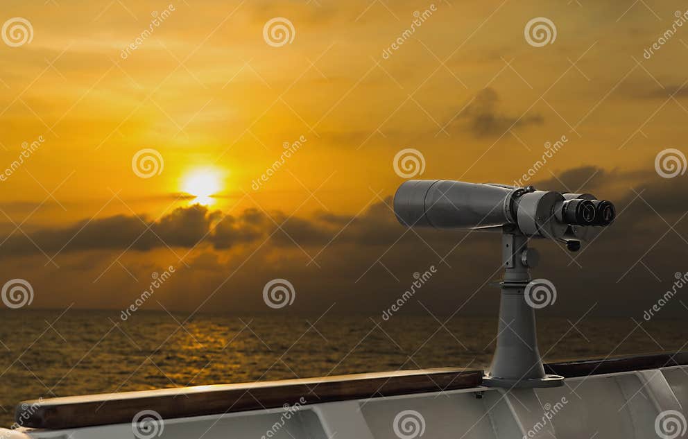 Scope on a Ship for the Lookout Stock Image - Image of boat, watch ...