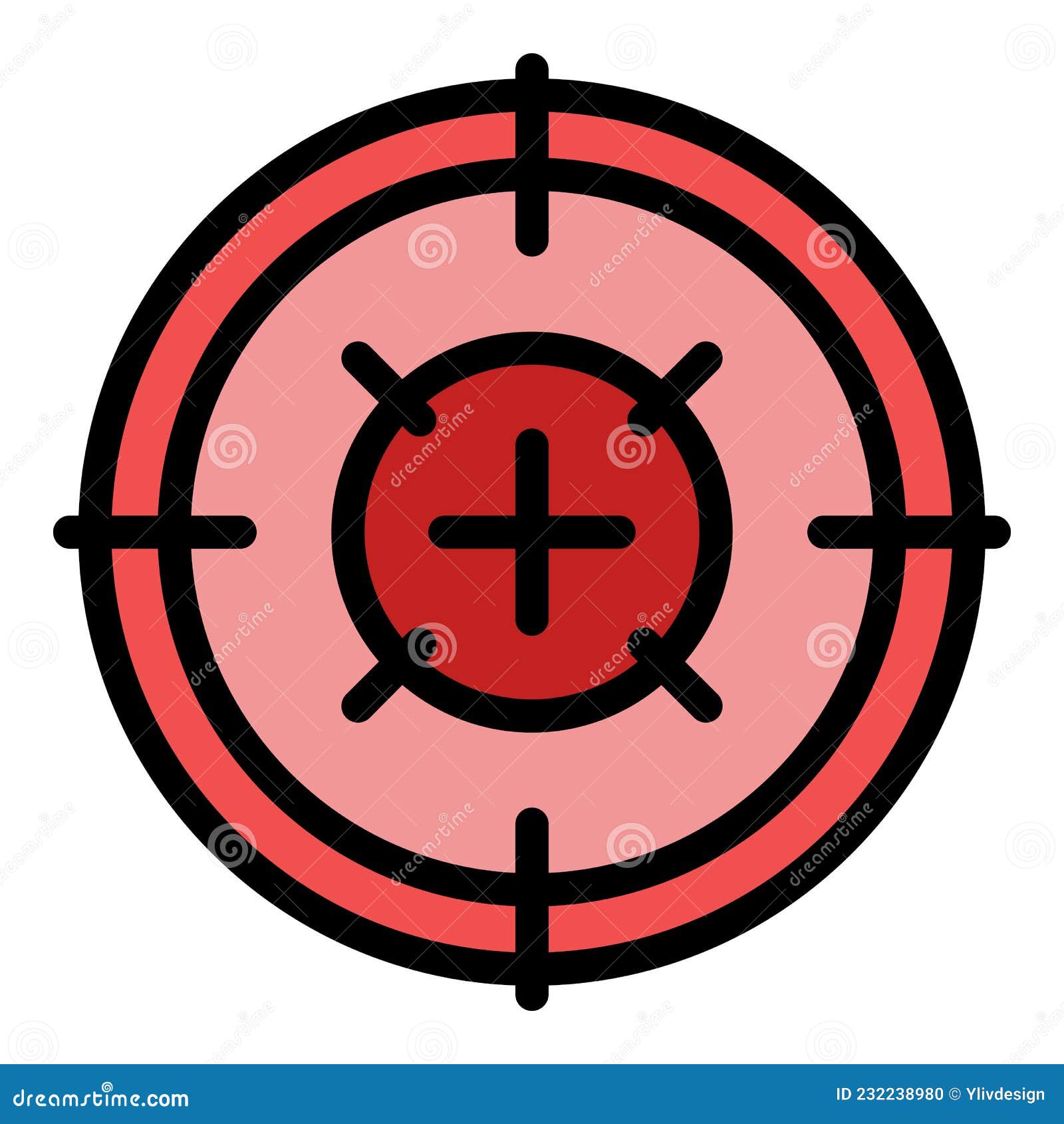 Scope Sight Icon Color Outline Vector Stock Vector - Illustration of ...