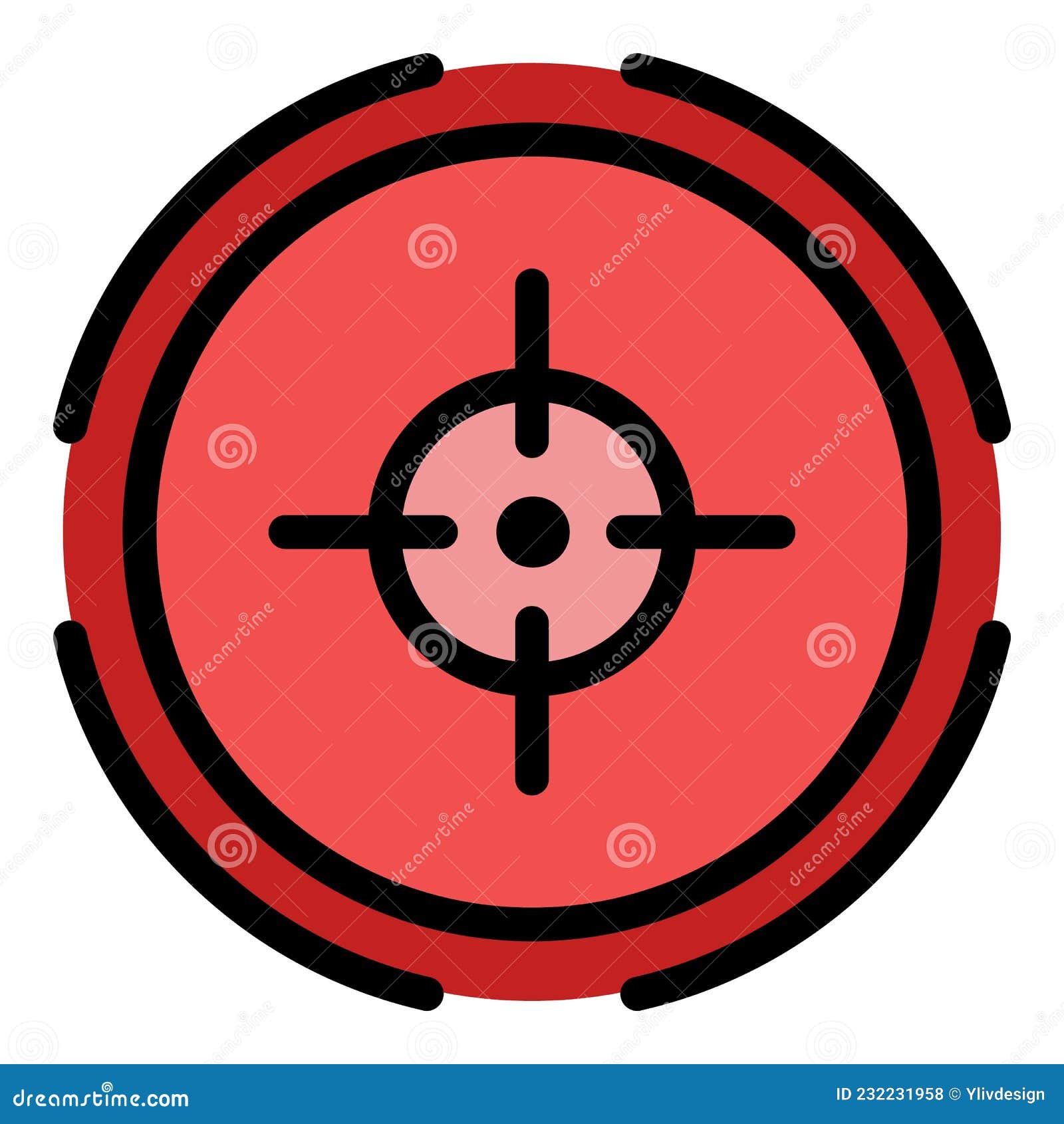 Scope Target Icon Color Outline Vector Stock Vector - Illustration of ...