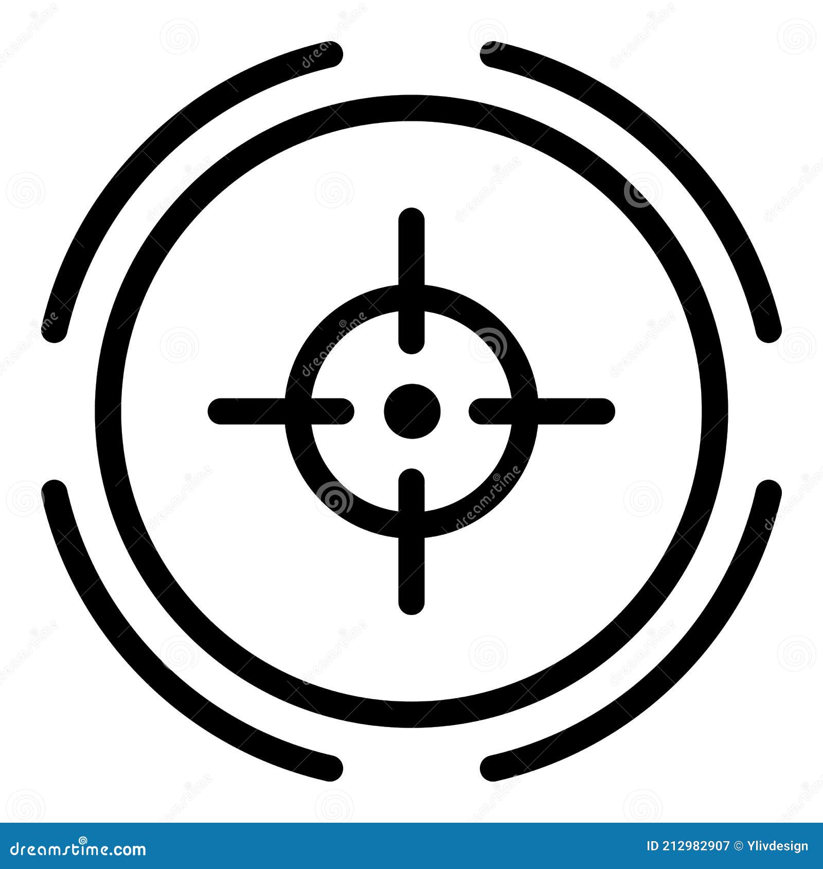 Scope Target Icon, Outline Style Stock Vector - Illustration of element ...