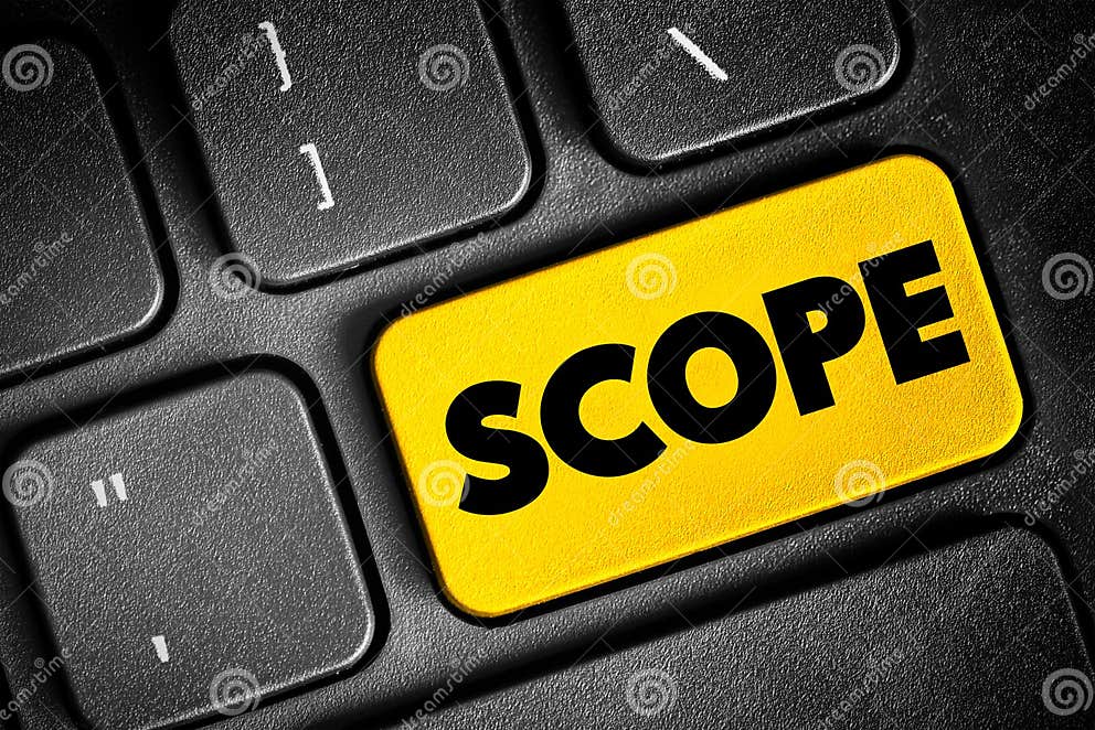 Scope Text Button on Keyboard, Concept Background Stock Image - Image ...