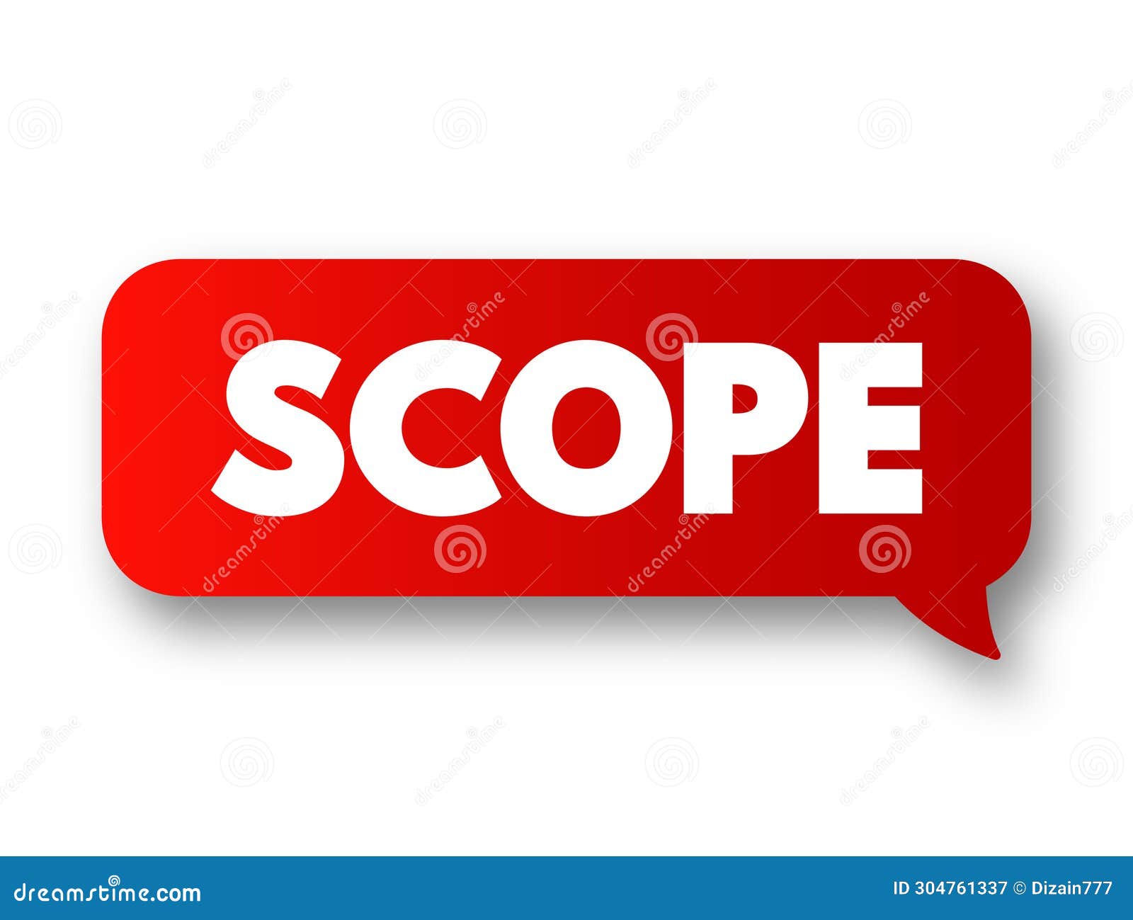 Scope Text Message Bubble, Concept Background Stock Illustration ...
