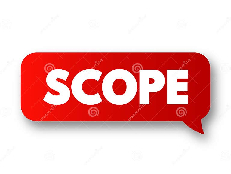 Scope Text Message Bubble, Concept Background Stock Illustration - Illustration of audit ...